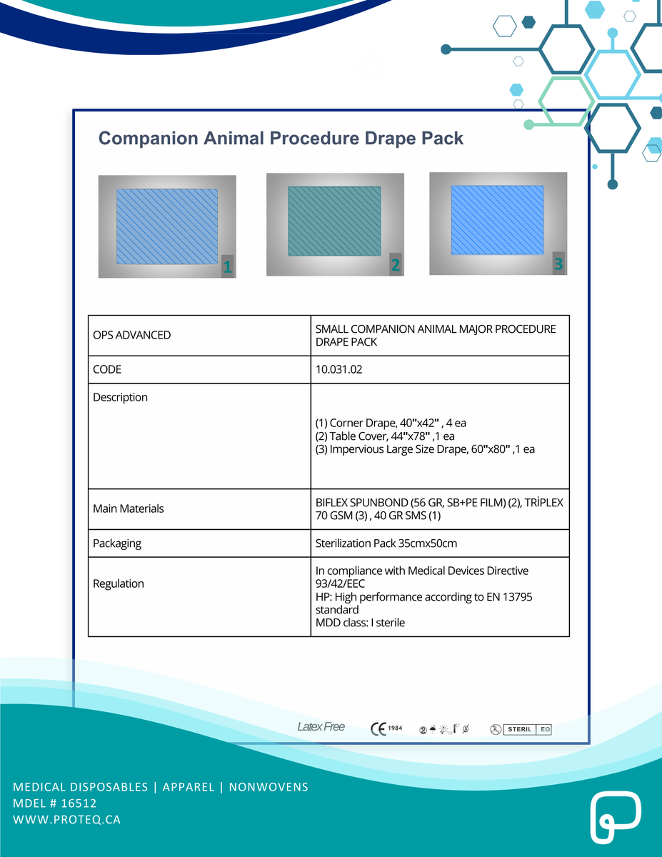 H2226-03 Companion Animal Procedure Drape Pack -Original – Proteq ...