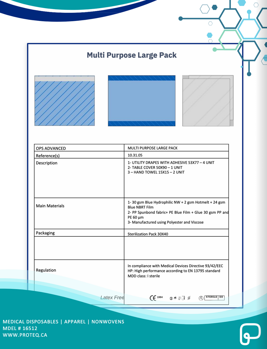 Multi Purpose Large General Procedure Drape Pack – Proteq Medical ...